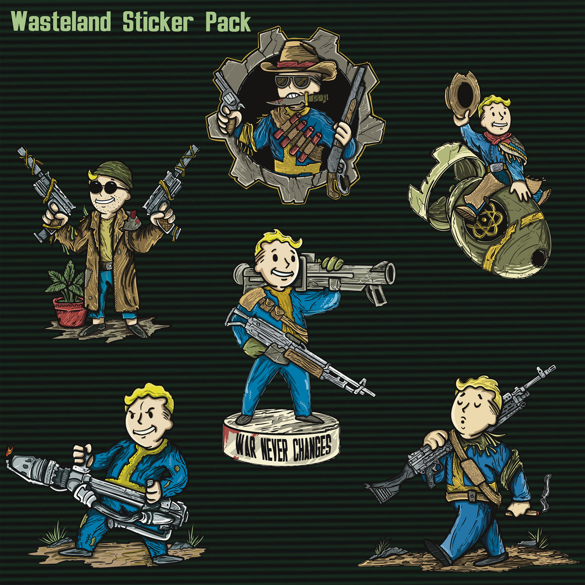 Wasteland Sticker Pack – Phaselineco